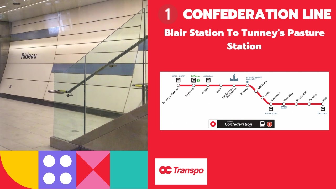 OC Transpo Line 1 Confederation Line - Blair Station To Tunney's ...