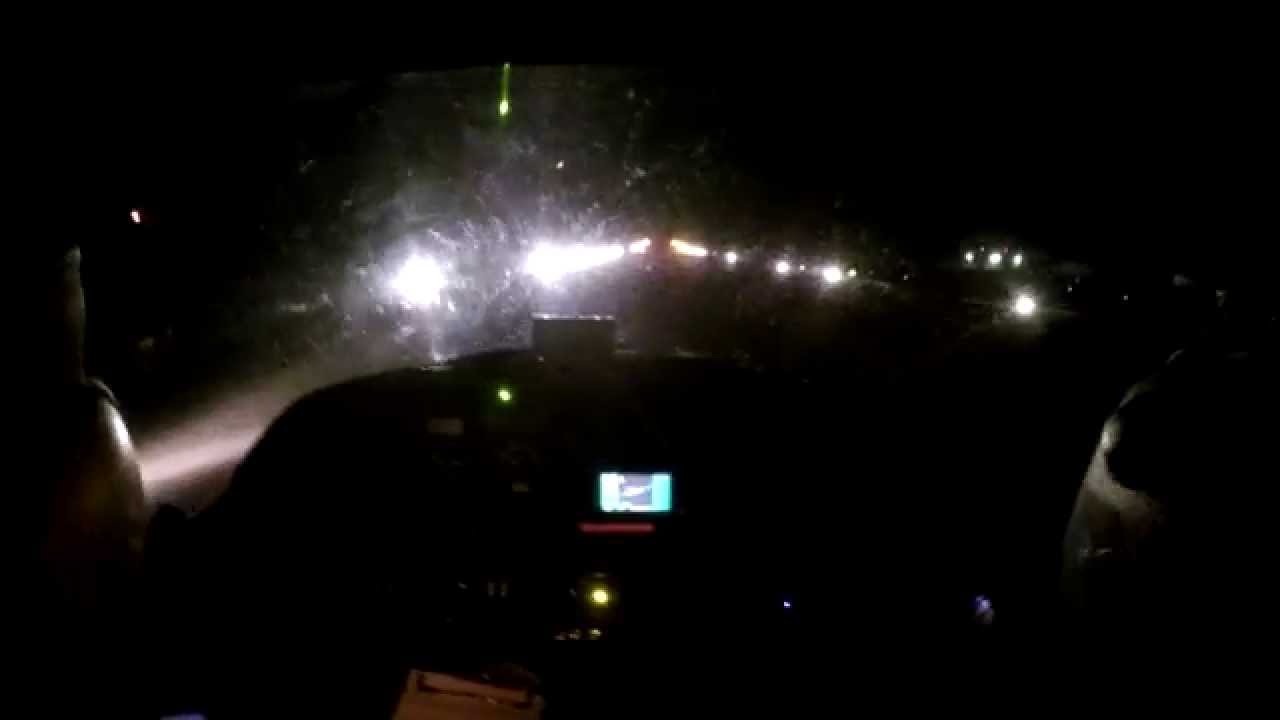 ILS Approach at night at CSV in a Diamond DA-20 - YouTube