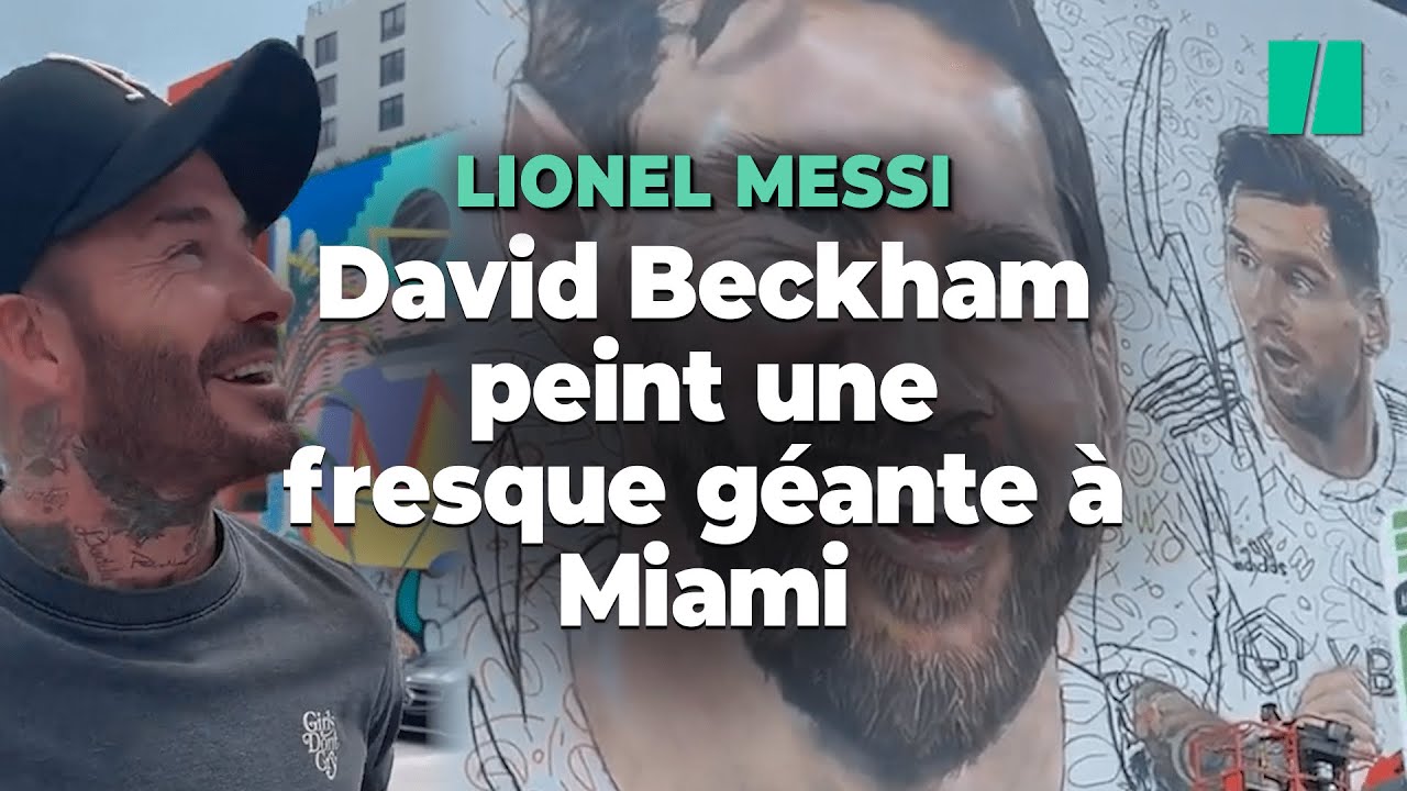 David Beckham prépare l’arrivée de Lionel Messi à Miami en peignant une ...