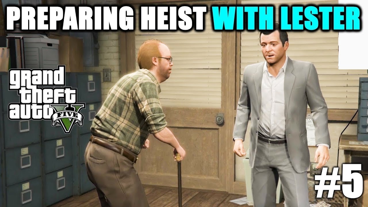 Preparing for bank robbery in gta 5 Heist with lester part 1 and ...