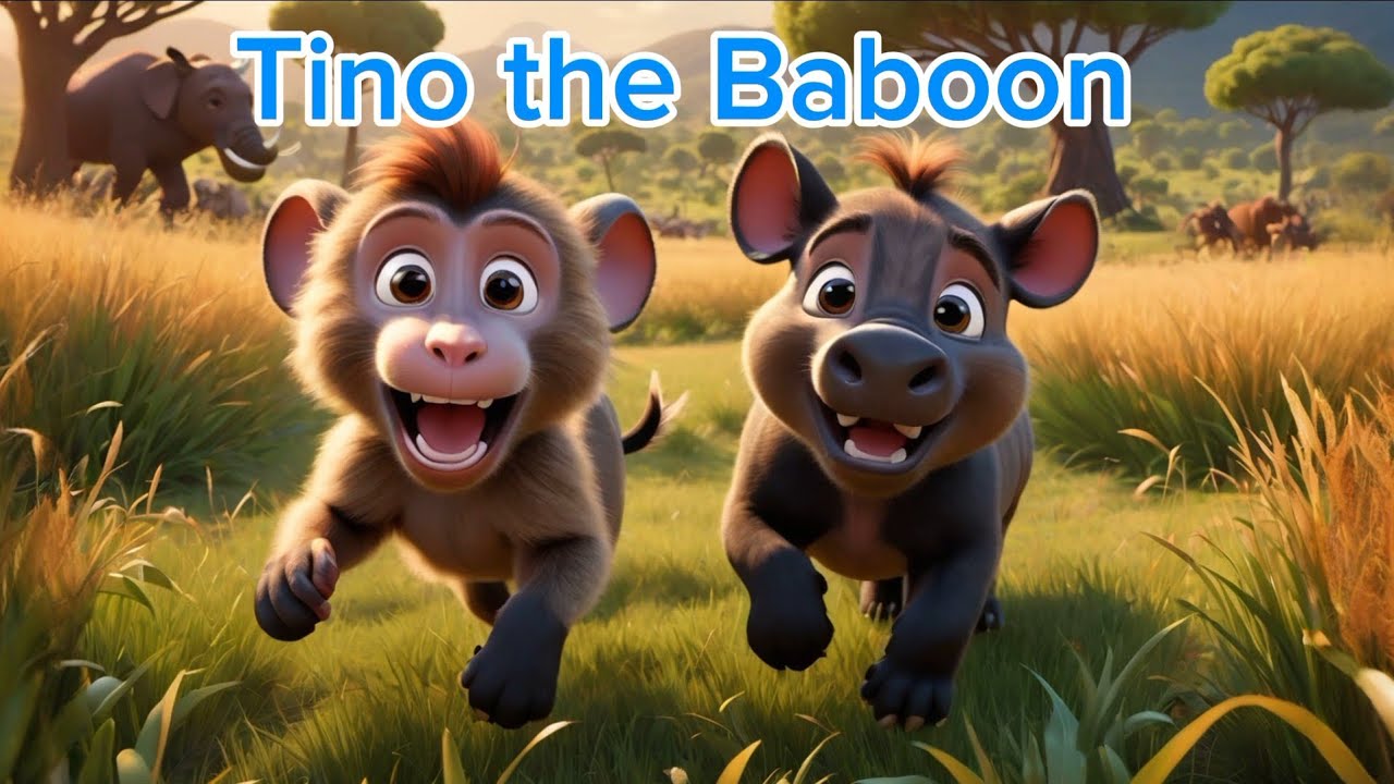 Tino the Baboon: The Cheekiest Monkey in the Savannah! 🐒🎶 Fun Song for ...