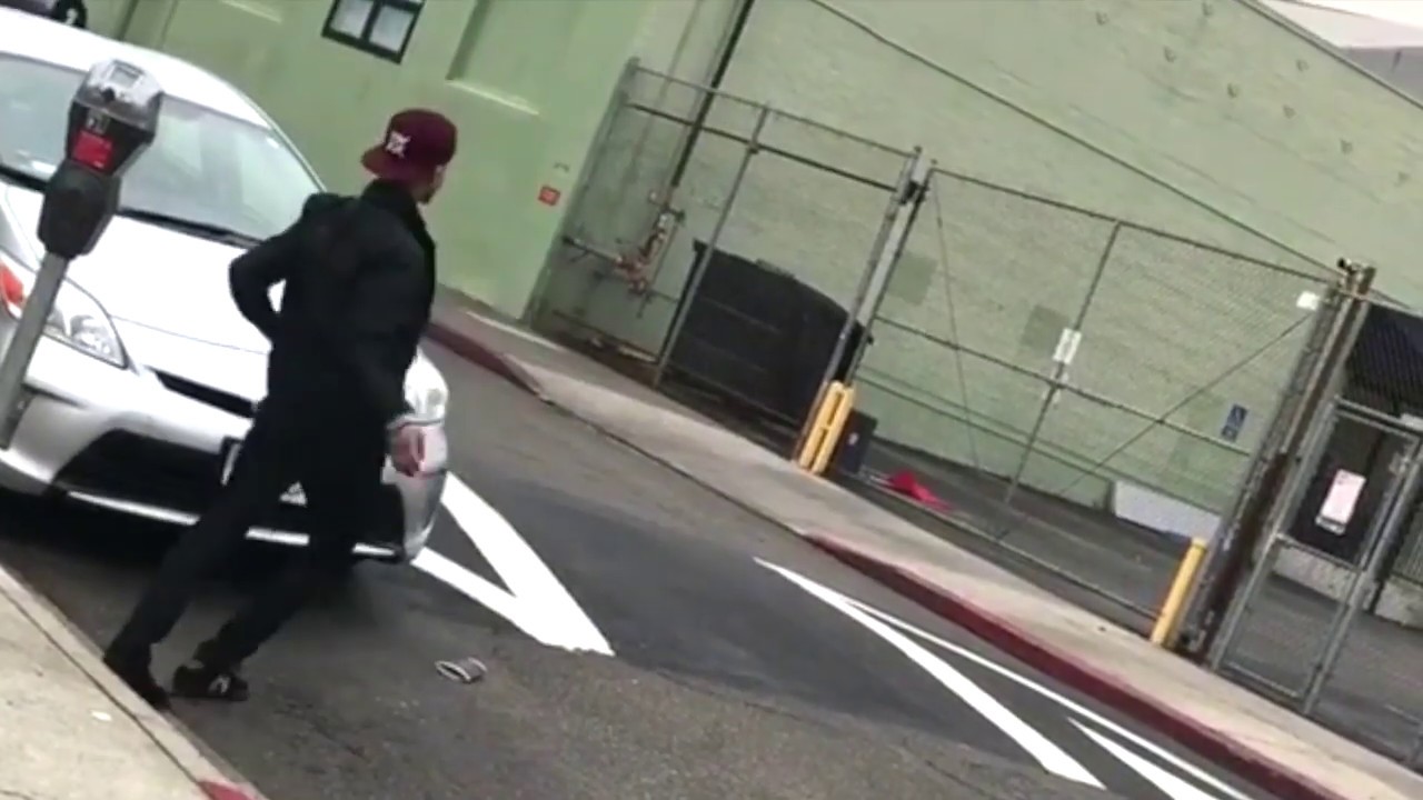 Slipping off of a curb on a rainy day in L.A. - YouTube