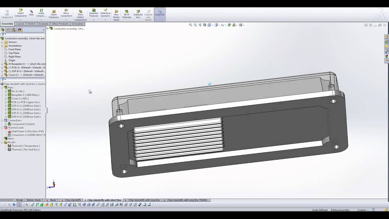 Electronics Cooling in SolidWorks Simulation Professional - YouTube