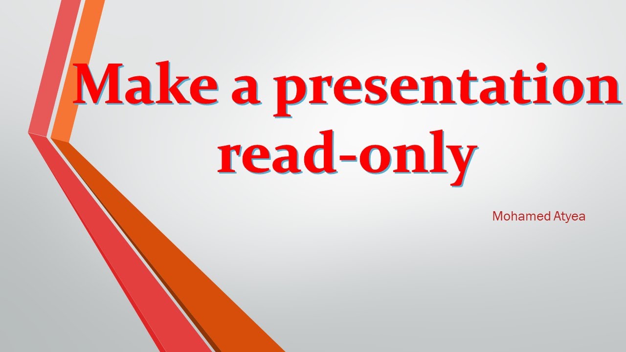 How To Make A Presentation Read Only YouTube how-to-make-a-presentation-read-only-youtube