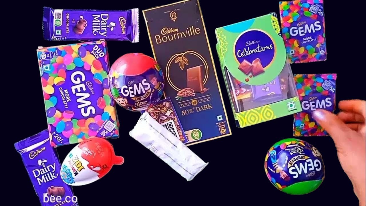 Gems opening video, surprise soft candy, chocolate opening video, lots ...