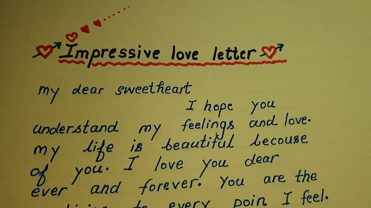 How To Write Very Impressive Love letter 💌 In English || Love 💘Letter ...