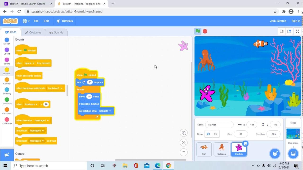 An Aquarium -Programming with Scratch || Coding for Kids - YouTube