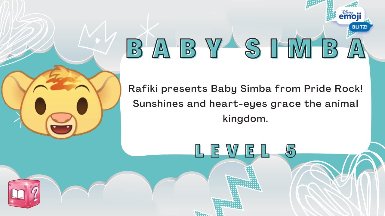 Disney Emoji Blitz - Baby Simba (Level 5) - The Lion King - Story Emoji ...