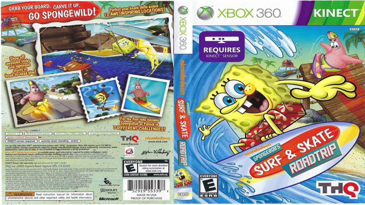 SpongeBob's Surf & Skate Roadtrip (2011) - Full Gameplay | XBOX 360 ...