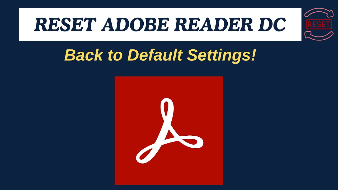 How to Change Adobe Reader DC to Default Settings ? - YouTube