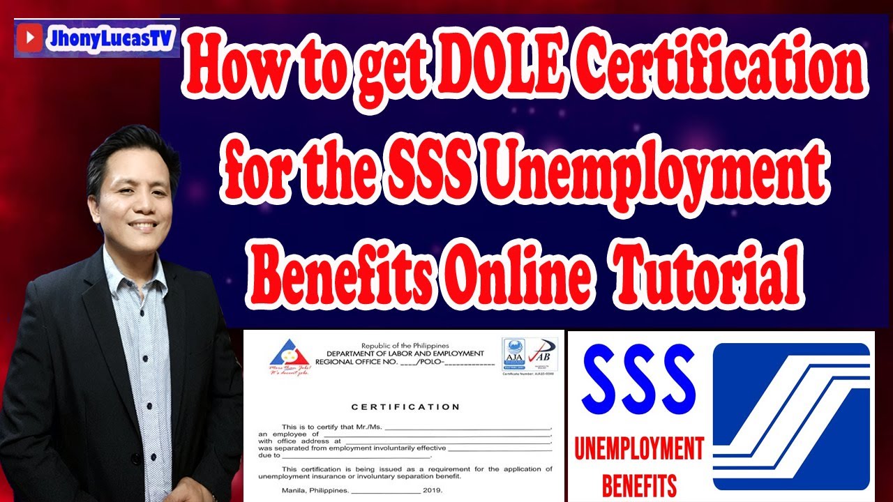 How to get DOLE Certification for the SSS Unemployment Benefits Online step by step Tutorial ...