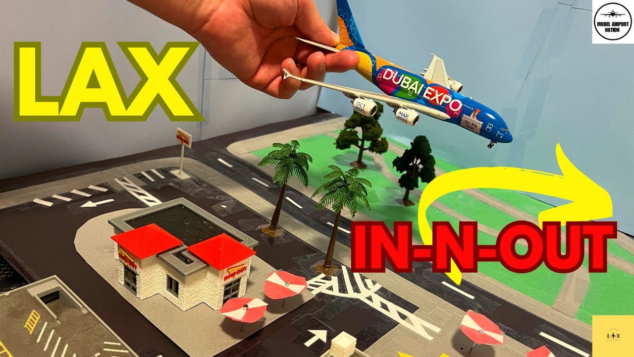 LAX Model Airport IN-N-OUT BURGER (The Airplane Park) Arrivals - YouTube