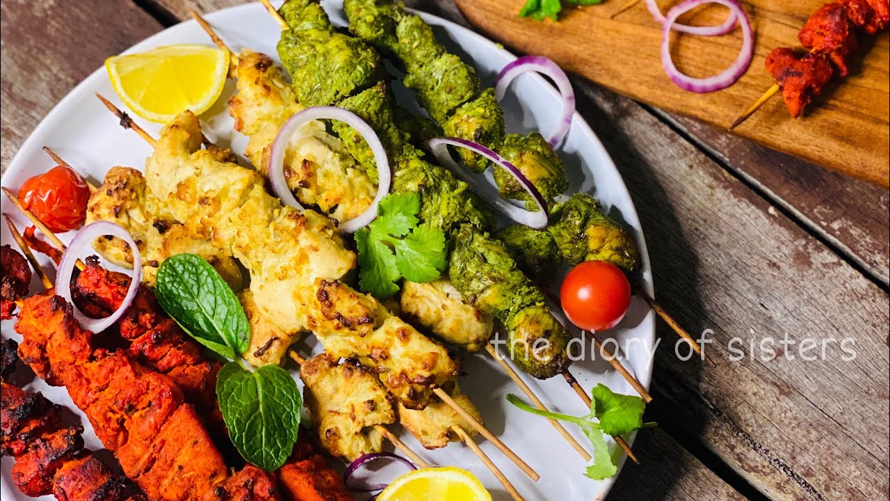 3 Types Chicken Tikka | Hariyali Tikka | Malai TIkka | Tandoori Tikka ...