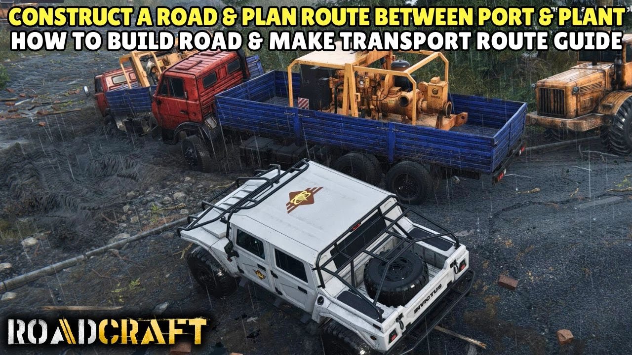 RoadCraft Construct a road and plan a route between the Port and the ...