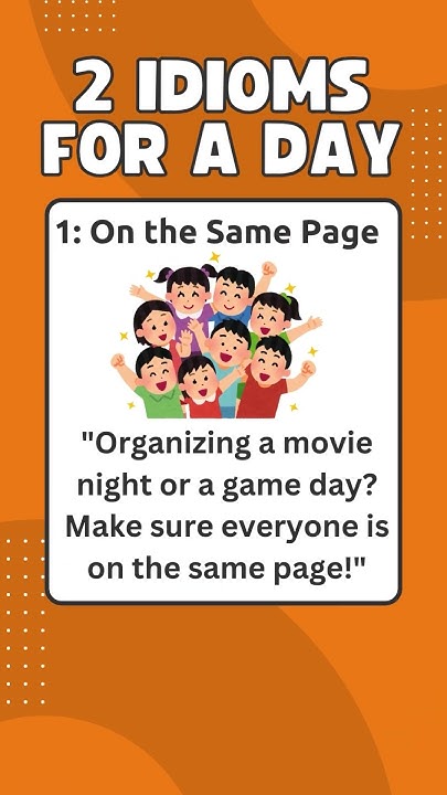 2 #Idioms for a Day |On the Same Page & Hit the Nail on the Head # ...