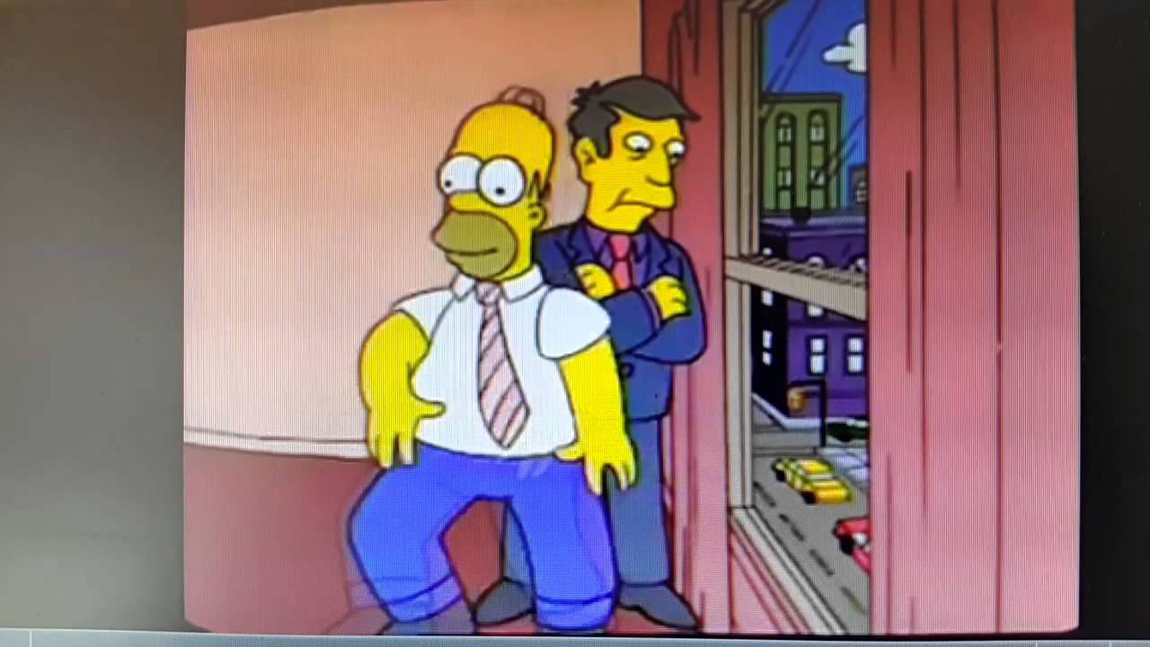 Homero en la habitacion de hotel con Skinner - YouTube