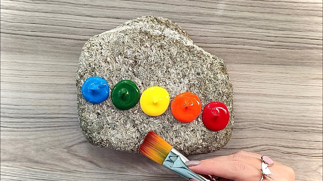Stunning Acrylic Stone Painting | Easy & Creative Art for Beginners ...
