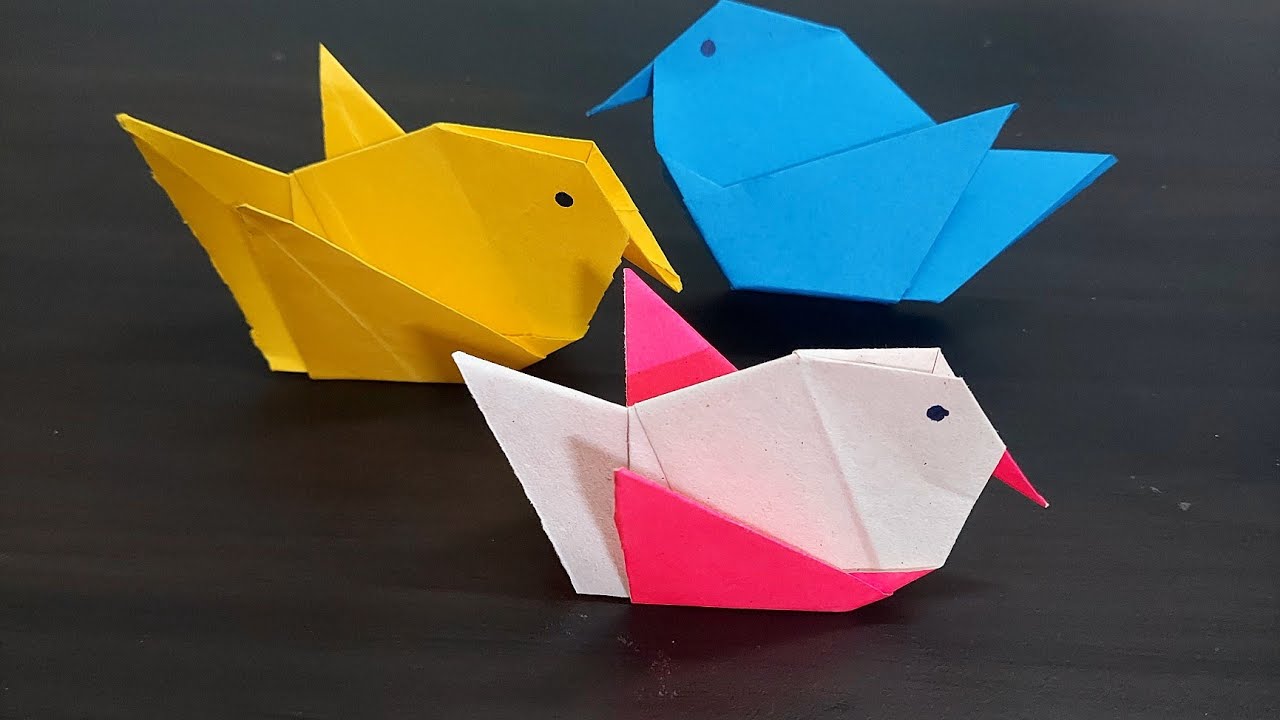 how to make easy origami little bird 🕊️ - YouTube