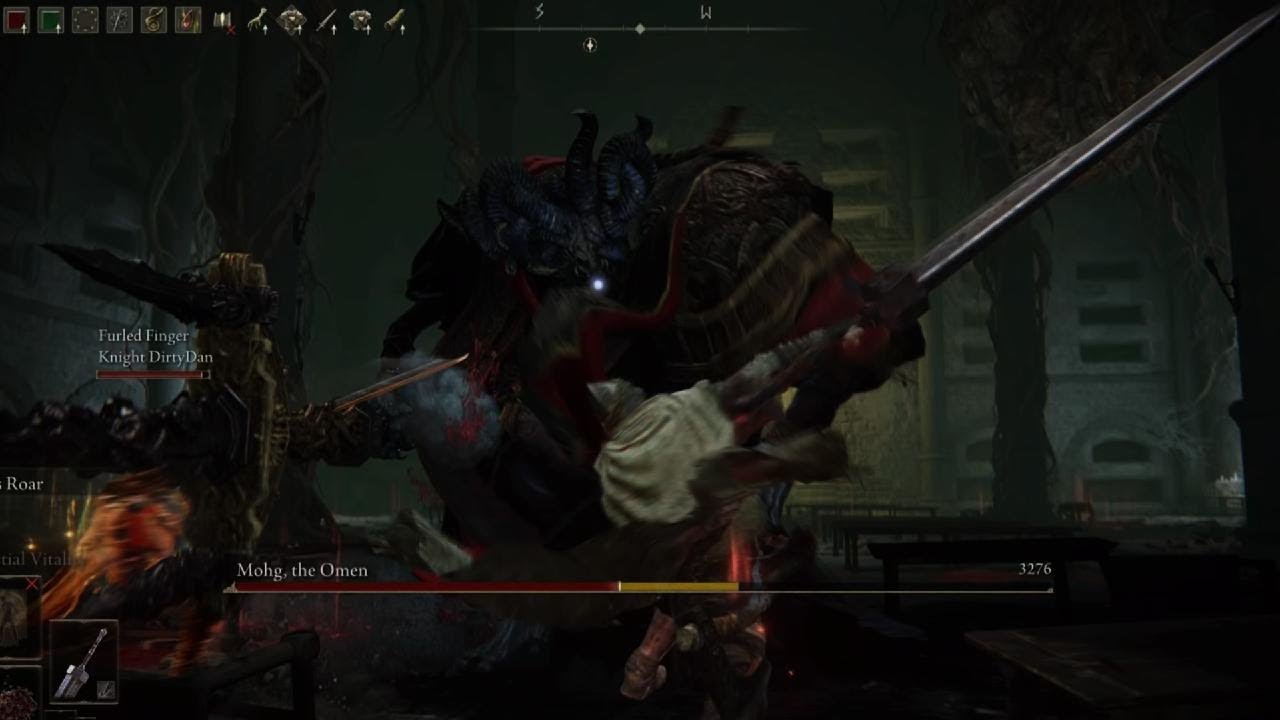 ELDEN RING Warrior and cooperator vs Mohg the Omen - YouTube