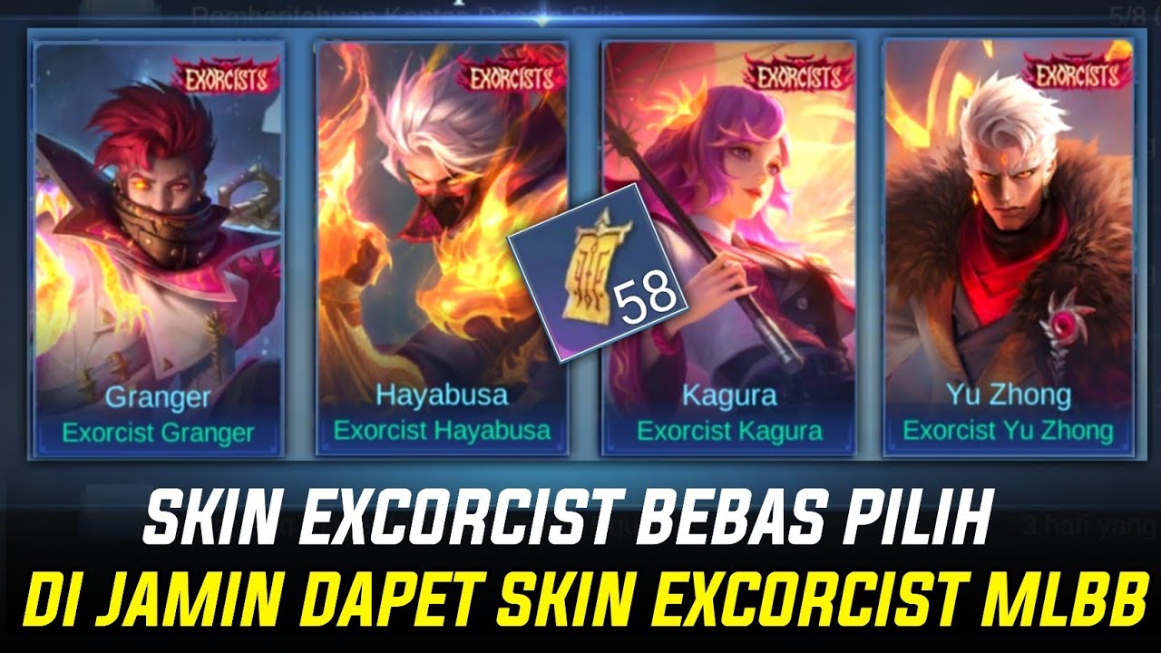 DI JAMIN DAPET SKIN EXORCISTS BEBAS PILIH MOBILE LEGENDS! TIPS HEMAT ...