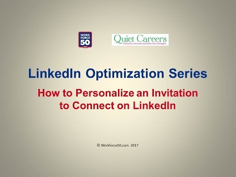 LinkedIn Tips for New Users: How to Create a Custom Invitation - YouTube