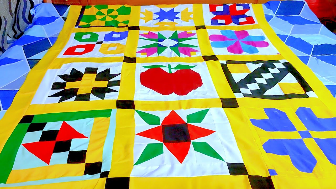 Complete bedsheets design, Patchwork design,quilt design Bistar design ...