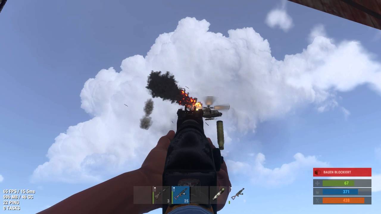 Rust - Helicopter take down solo (With ak) - YouTube