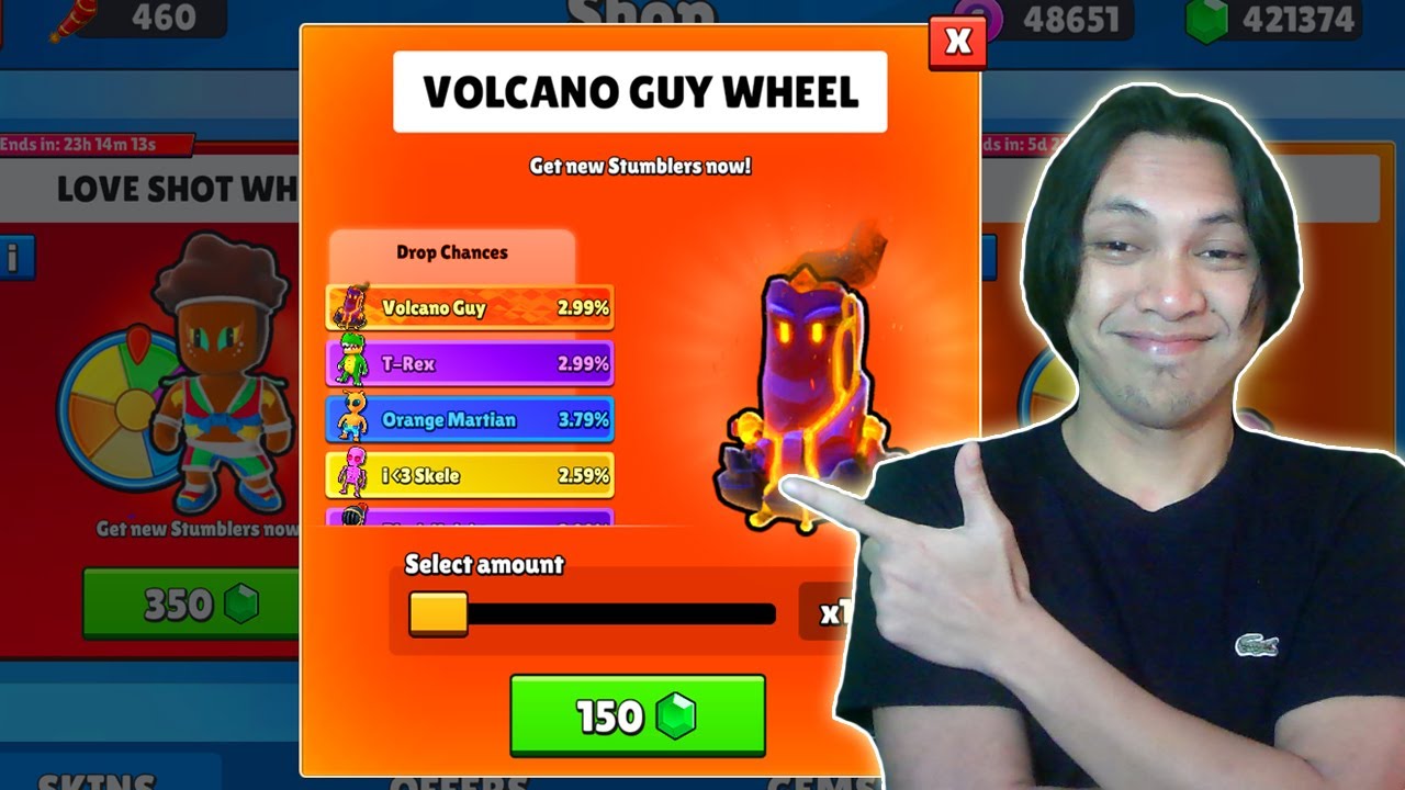 I WANT VOLCANO GUY SKIN! PLAY MRBEAST WORKSHOP PARKOUR MAPS STUMBLE ...