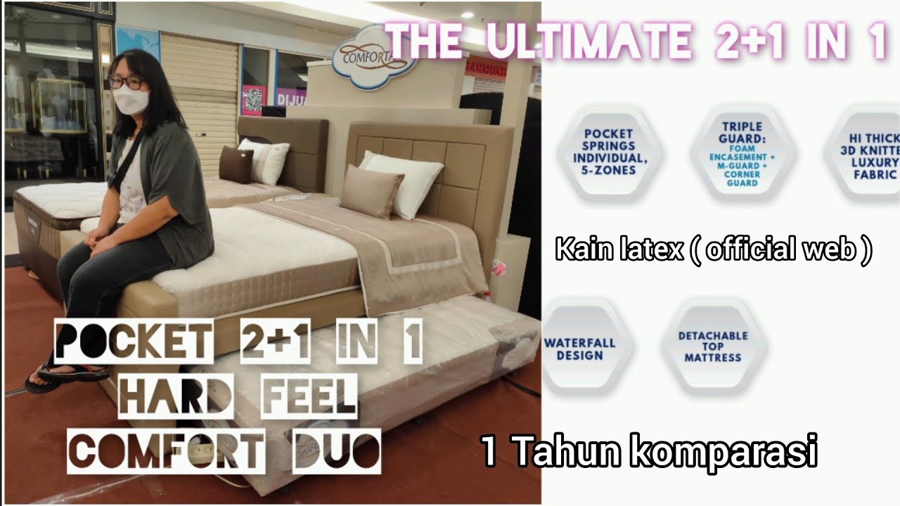 Comfort Duo dari Comforta 2 in 1 ( 2+1 , 3 in 1 ) Sorong rasa orthopedic premium - YouTube