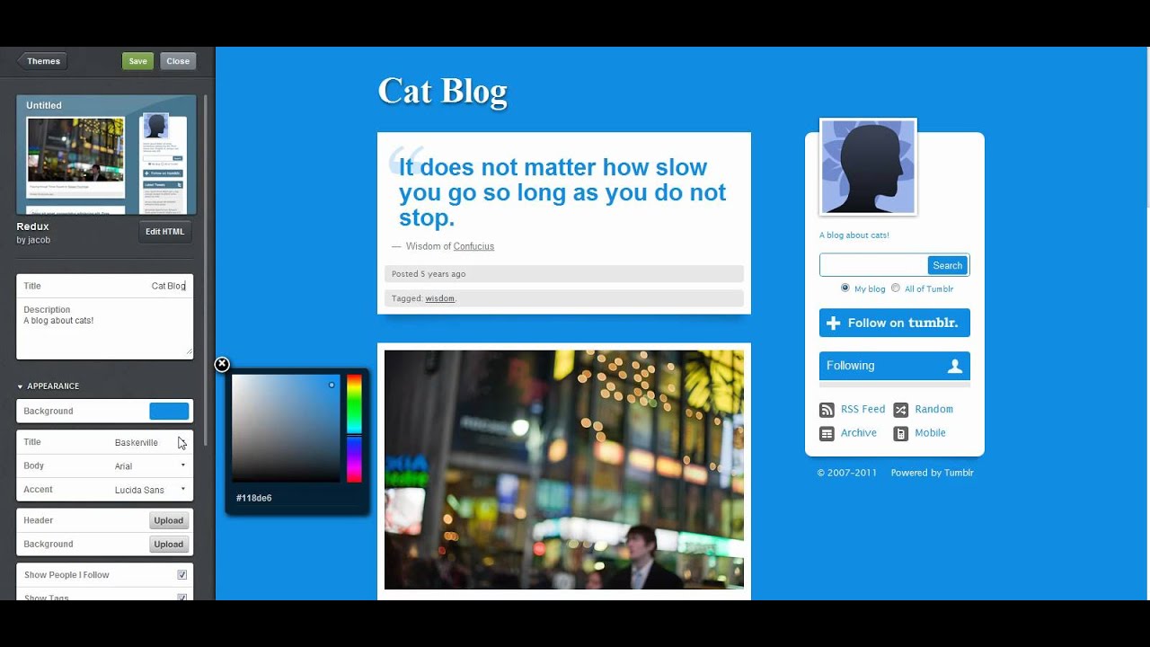 Tumblr Customize Appearance Tutorial - YouTube