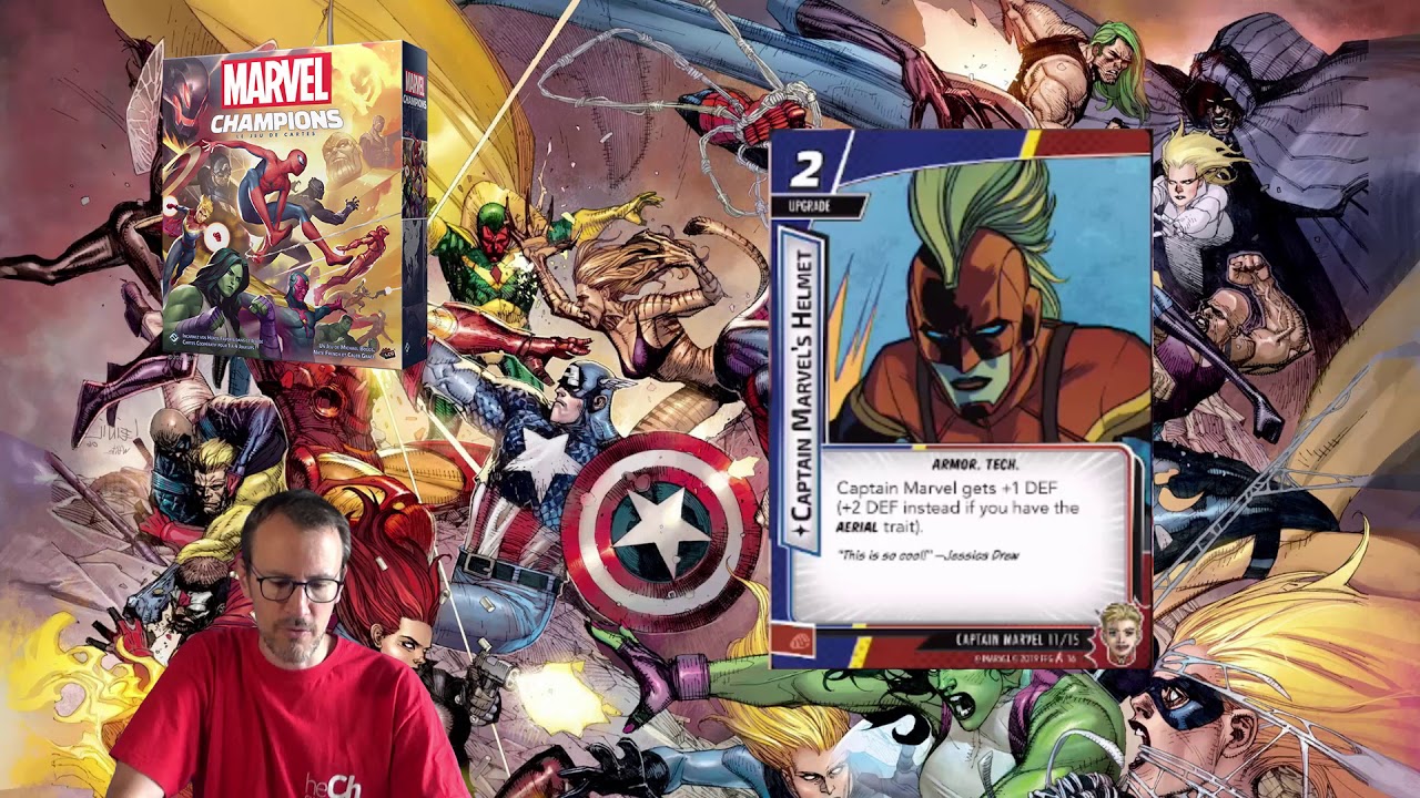 Marvel JCE TV - Open the Box - Jeu de Base - Captain Marvel - YouTube