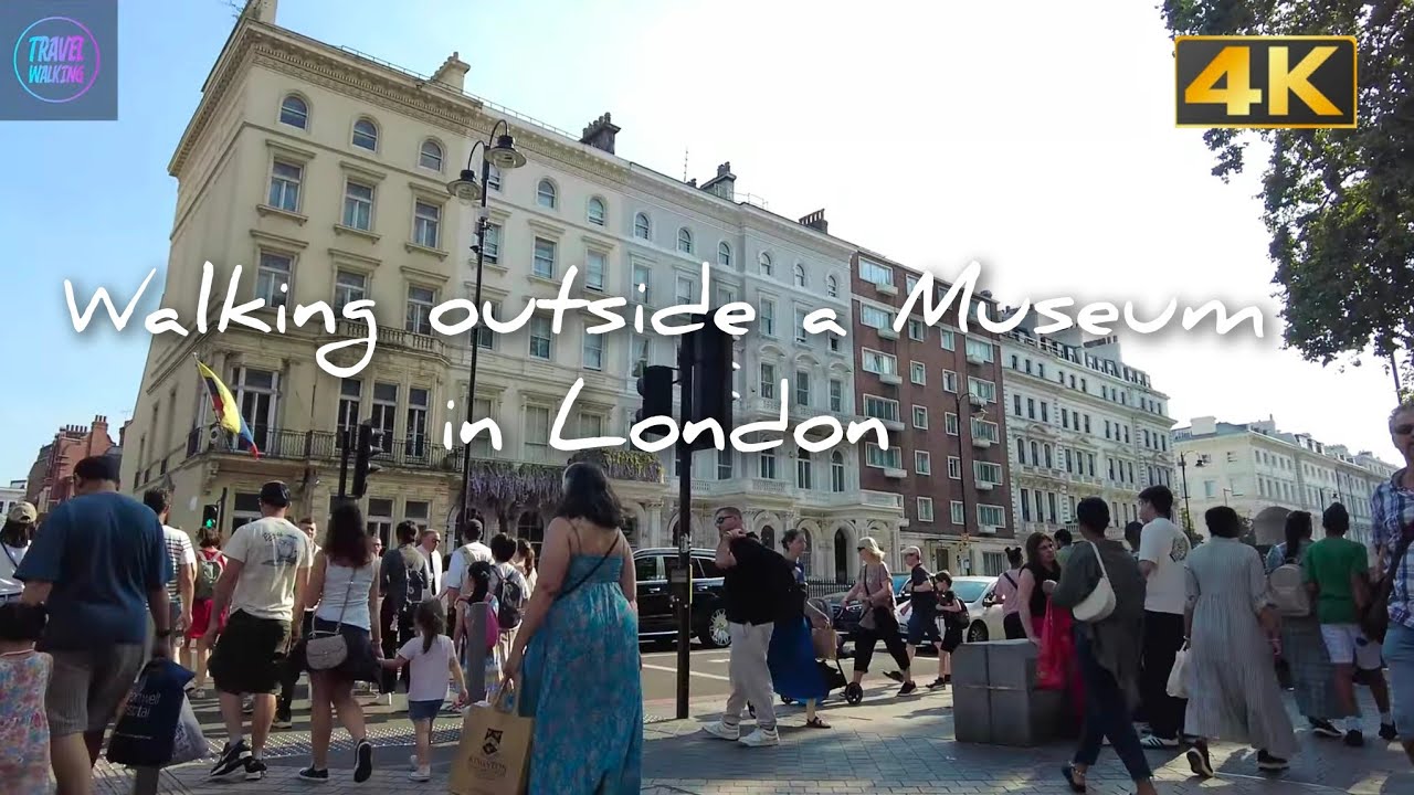 Walking outside a Museum in London 4k - YouTube