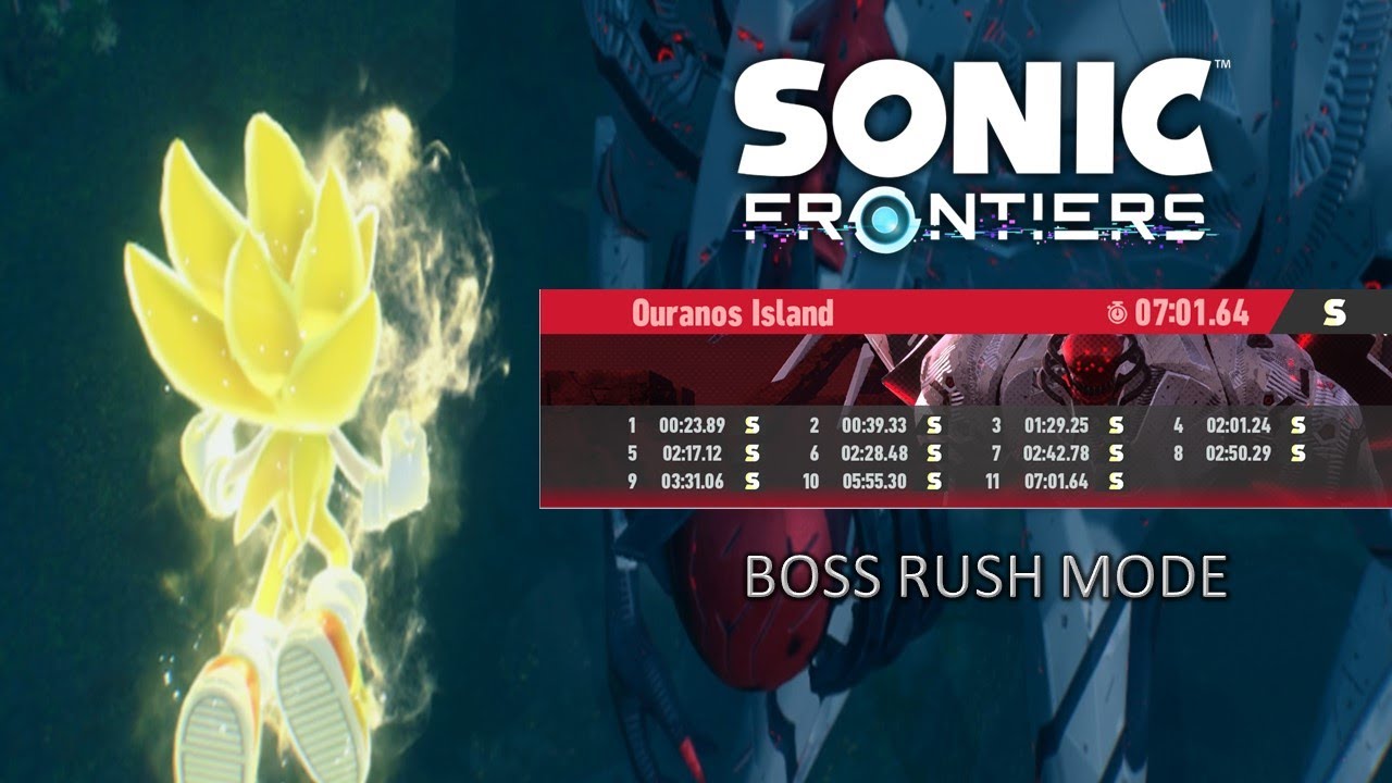 Sonic Frontiers DLC | Boss Rush Mode Ouranos Island (S Rank) - YouTube