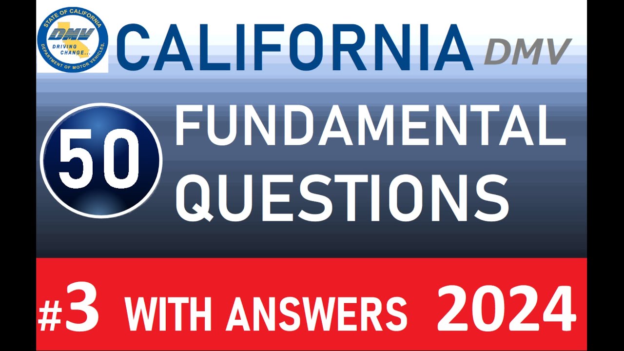 2024 California DMV written test questions and Answers , - YouTube
