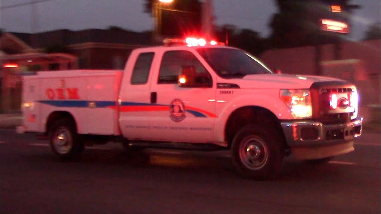 Nashville OEM Squad 1 Fire Department Rehab Unit Box 55 Responding 6-25 ...