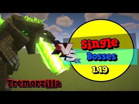 Tremorzilla VS Single Bosses (1.19) | Minecraft |Mobs Battle - YouTube