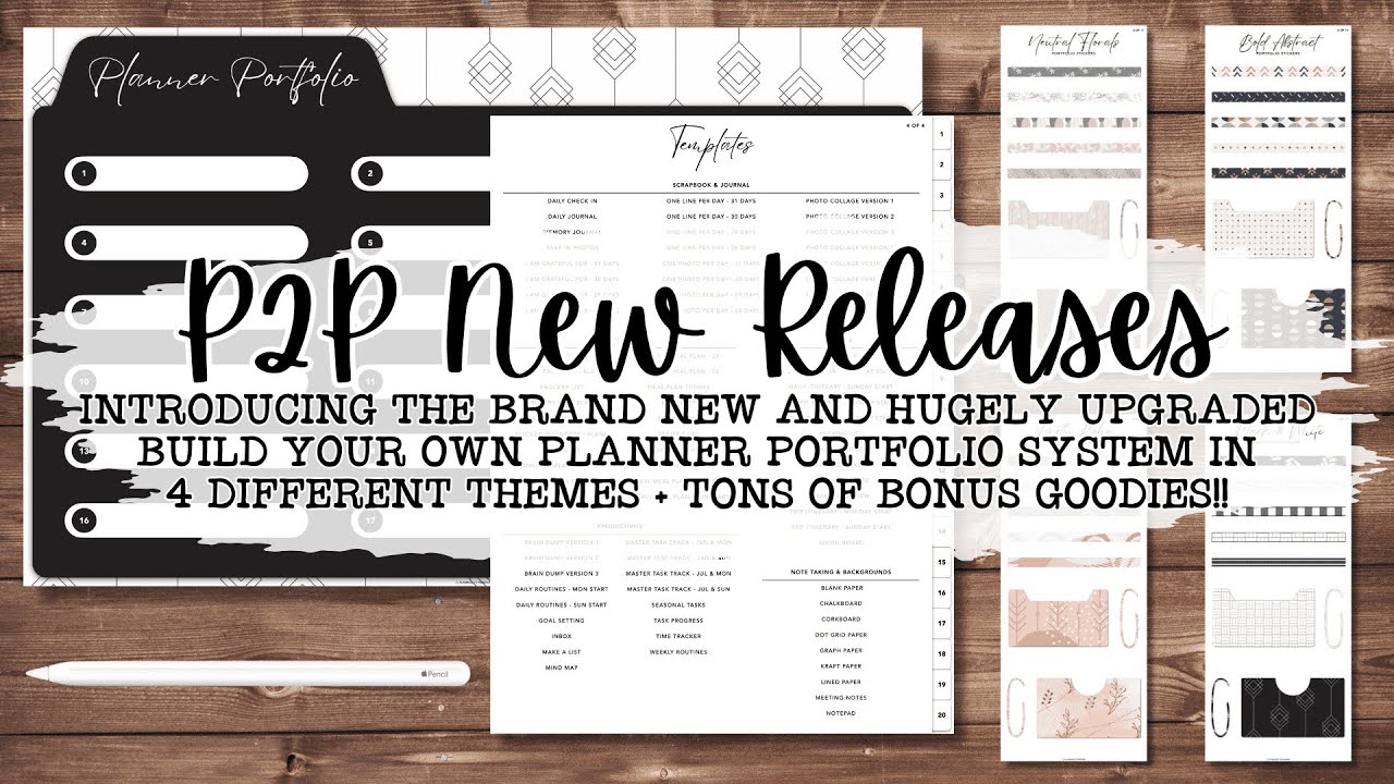 NEW RELEASE! Brand New Build Your Own Planner Portfolio with HUGE ...