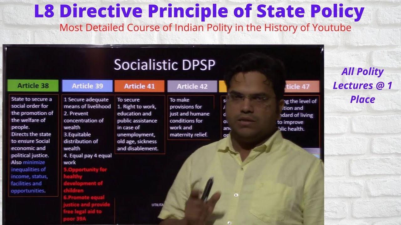 Directive Principles of State Policy | L8 | Directive Principles | DPSP ...