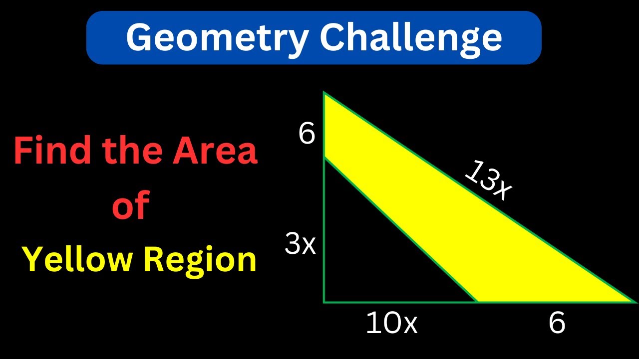 Geometry Challenge | Can you Find the Area of Yellow Shaded Region | # ...