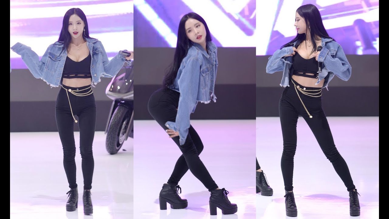 [4k]190331 #포켓걸스 Pocket Girls (하빈 HaBin) "짧은치마(AOA)" @서울모터쇼 snk모터스 _직캠 ...