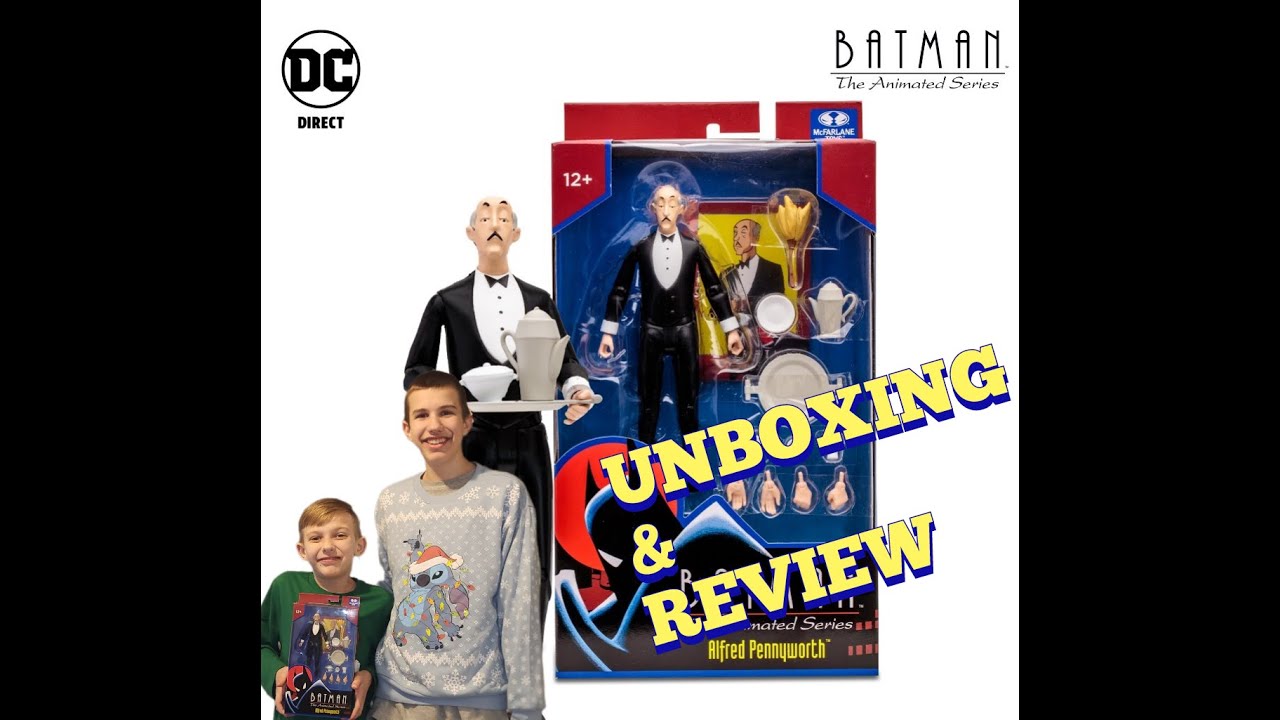 Unboxing & review ALFRED pennyworth FIGURE MCFARLANE TOYS DC BATMAN THE ...