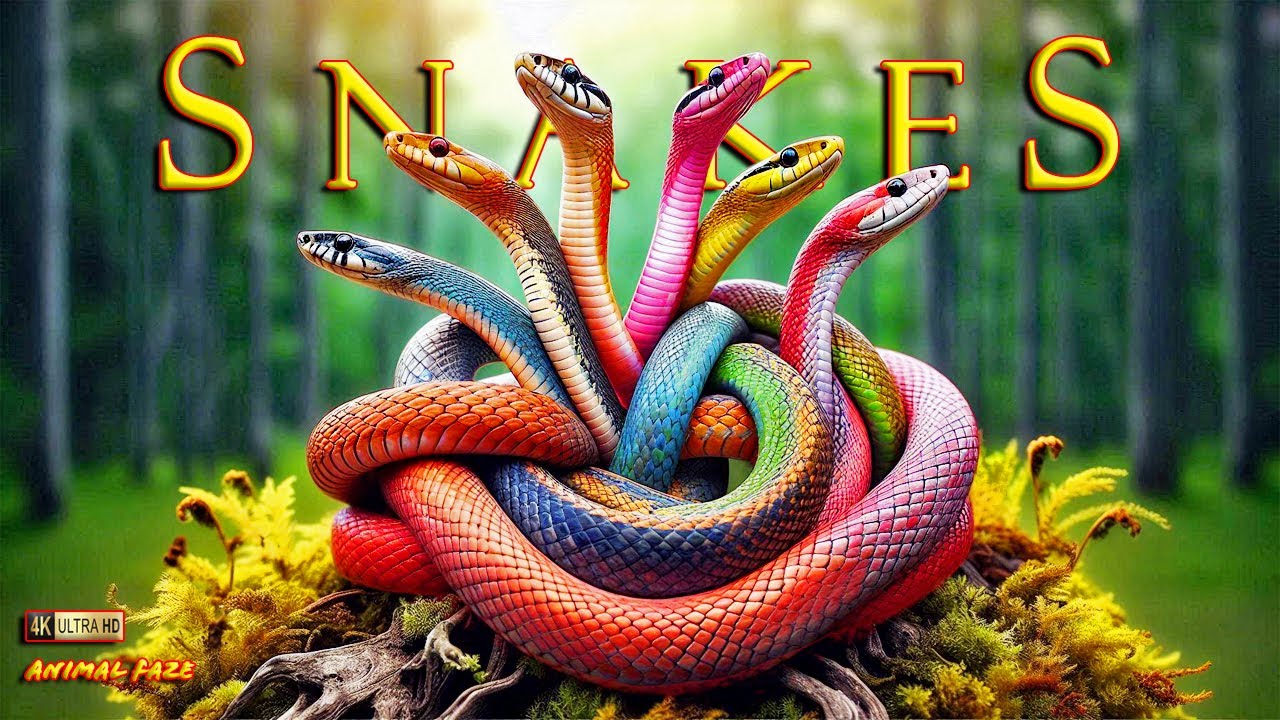 Slithering Snakes: The Serpentine World 4K ~ Animals (Relaxing Music ...