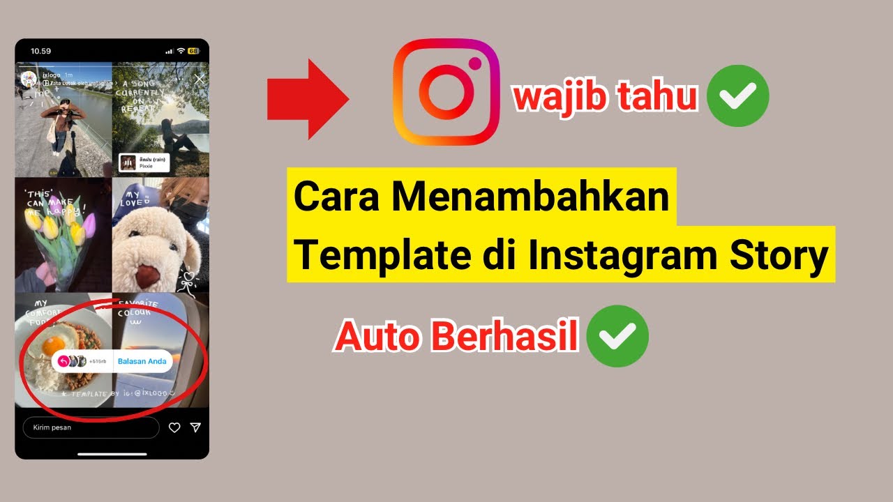 Cara Menambahkan Template di Instagram Story - YouTube