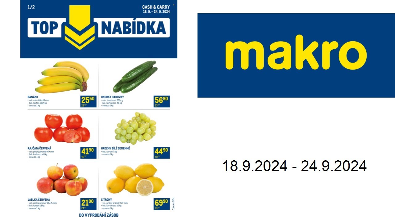 Leták MAKRO (CZ) - 18.9.2024 - 24.9.2024 - YouTube