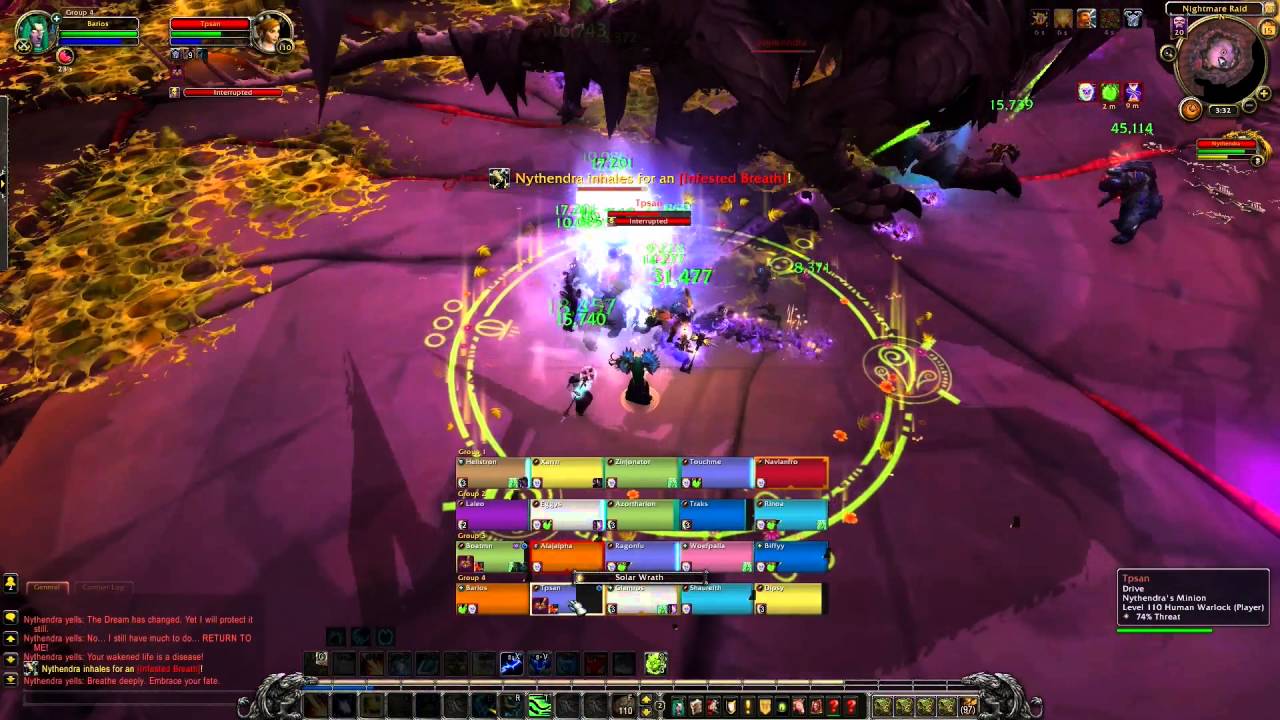 Nythendra Mythic Emerald Nightmare WoW Legion Raid Testing Resto Druid ...