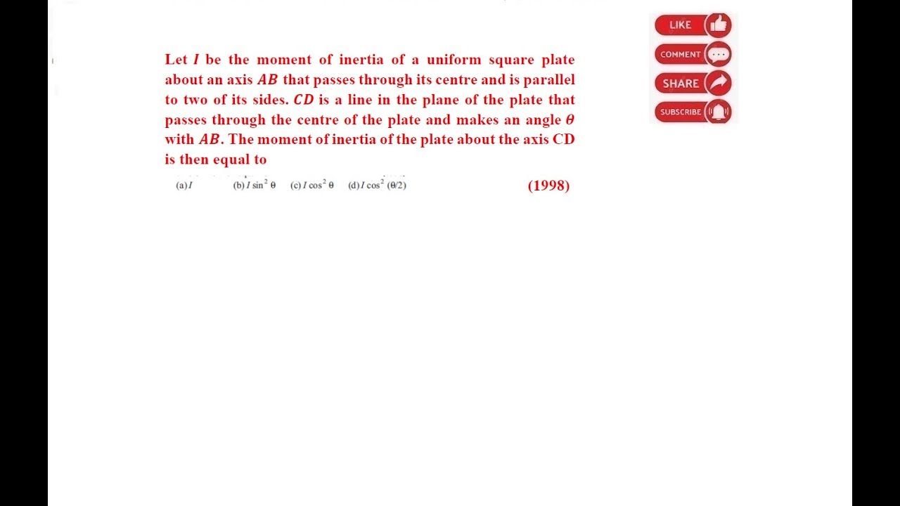 IIT JEE Mains and Advanced PYQ: Rotation #neet #jeemain #jeeadvance # ...