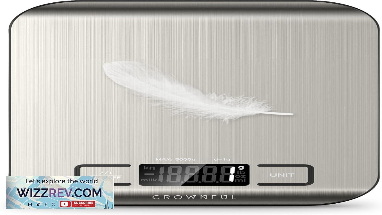 CROWNFUL Food Scale 11 lb Digital Kitchen Scales with Built in Coin ...