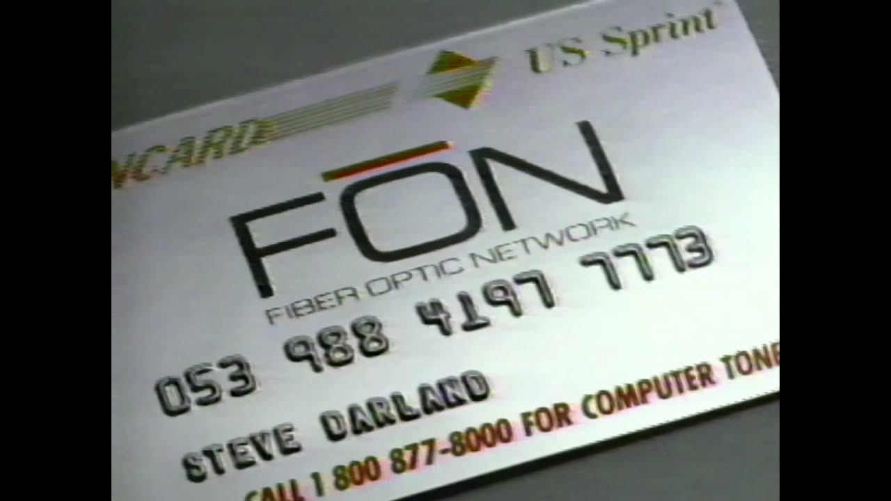 1988 US Sprint Fon Card TV Commercial - YouTube