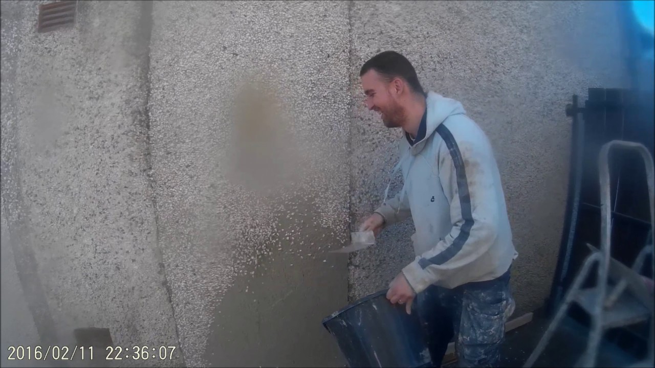 PEBBLE DASH COLOUR MATCHED , DRY DASH, ROUGHCAST ,RENDER - YouTube