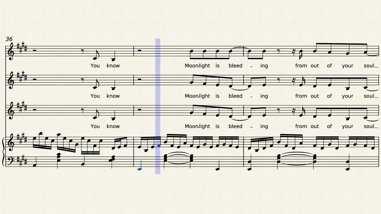 Lazarus – Porcupine Tree - arranged for SSA choir and piano Chords ...